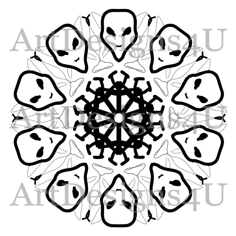 Alien Mandala - Etsy