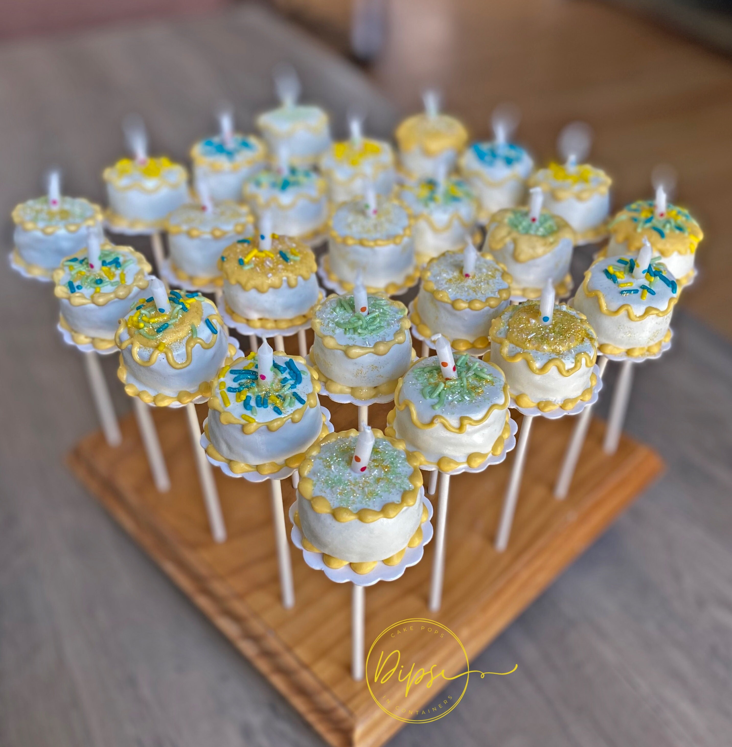 Birthday Cake Pops With Candles Cake Pops Custom Cake Pops - Etsy