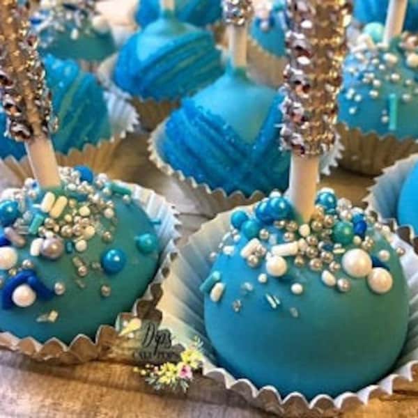 Blue Cake Pops - Etsy