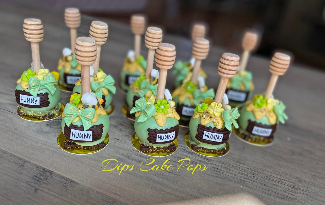12 Hunny Pot Cake Pops, Pooh Inspired Honey Pots, Winnie the Pooh Hunny ...