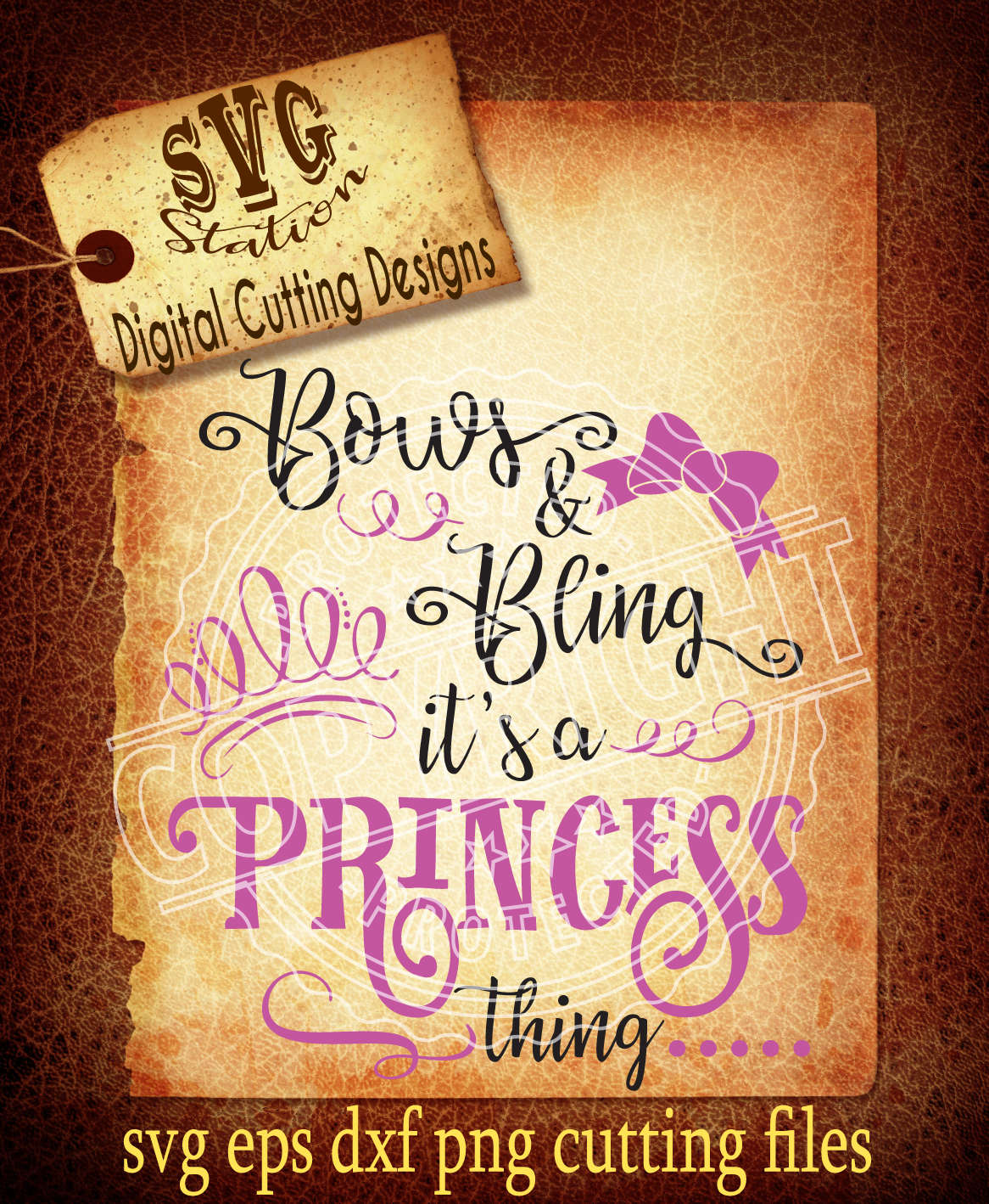 Bows and Bling It's A Princess Thing Svg Bows Svg Princess | Etsy
