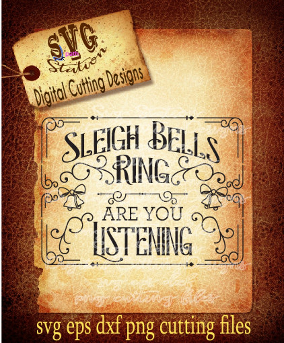Sleigh Bells Ring Are You Listening Christmassvg DXF PNG and - Etsy