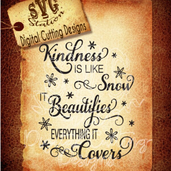 Kindness is Like Snow - Etsy