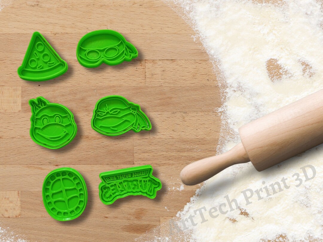 Teenage Mutant Ninja Turtles Cookie Cutters Set of 6 - Etsy