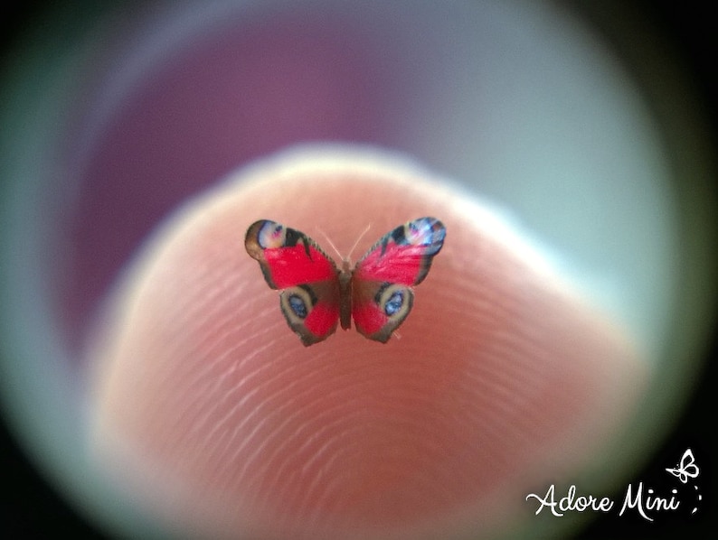 Peacock, Micro Miniature Butterfly, Inachis Io, Dollhouse Scale, 1:12 ...