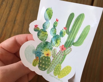Cactus stickers | Etsy