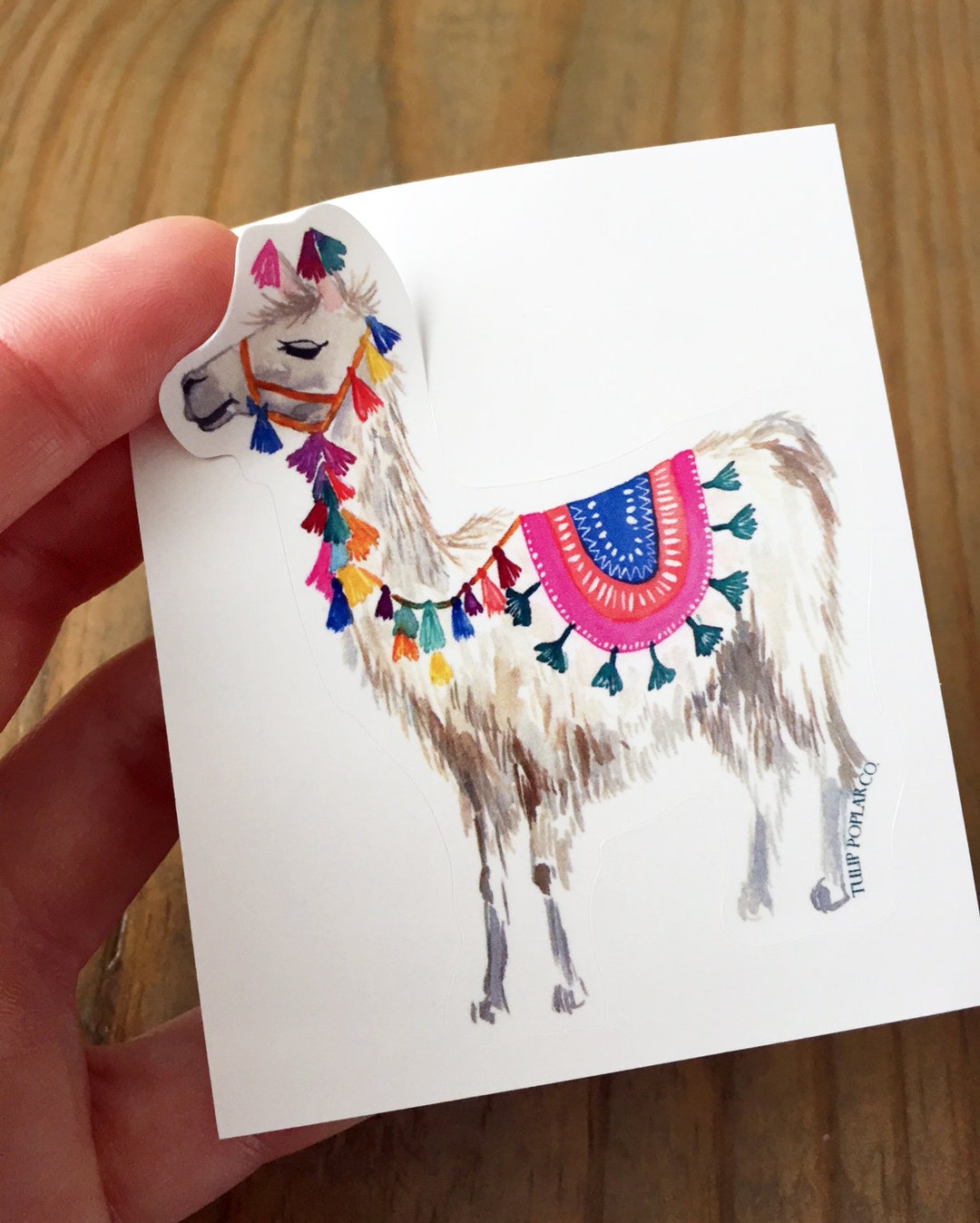 Llama Sticker Watercolor Llama Vinyl Llama Watercolor - Etsy