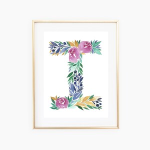 Watercolor Alphabet Letter I Print Initial I Watercolor - Etsy