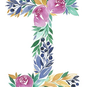 Watercolor Alphabet Letter I Print Initial I Watercolor - Etsy