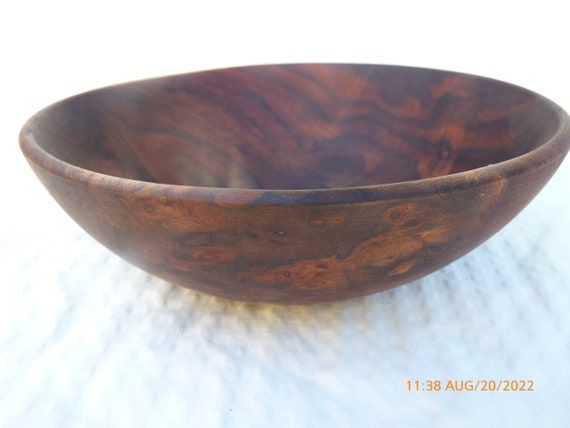 Black Walnut Burl Bowl Wood Turned - Etsy