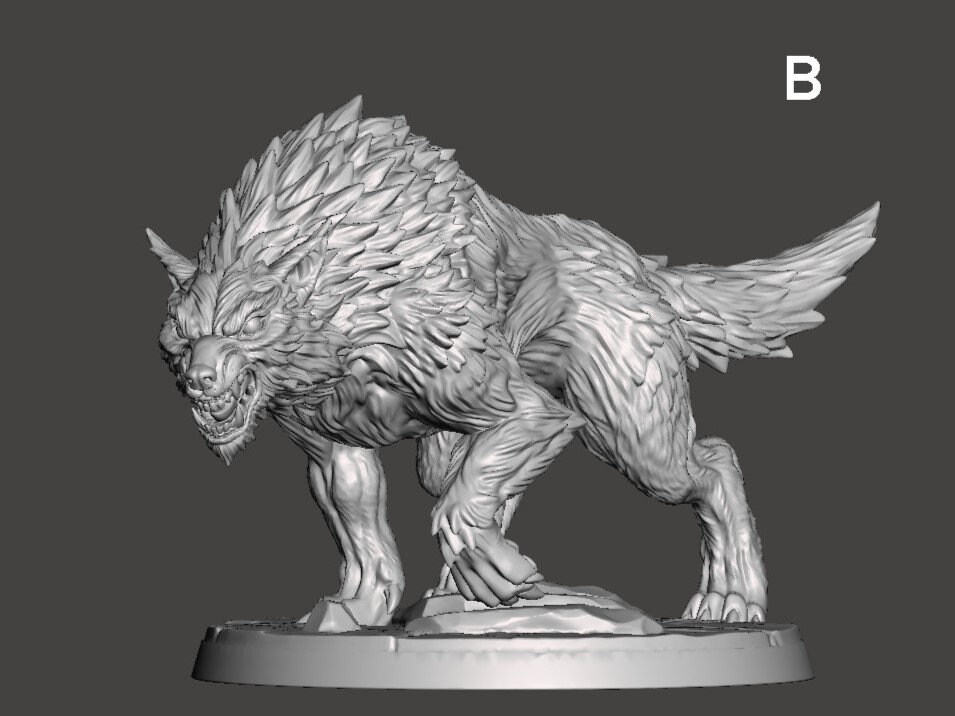Wolf Miniatures Sized Large for Dnd 5e - Etsy