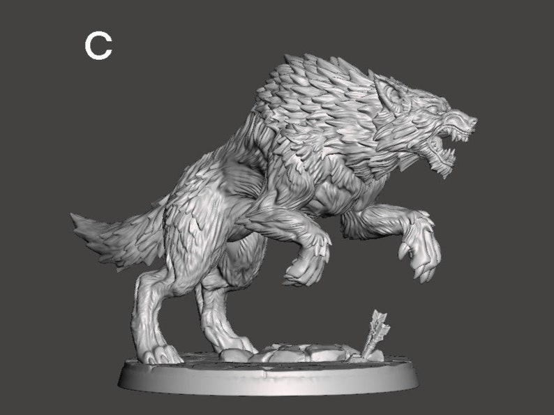 Wolf Miniatures Sized Large for Dnd 5e - Etsy