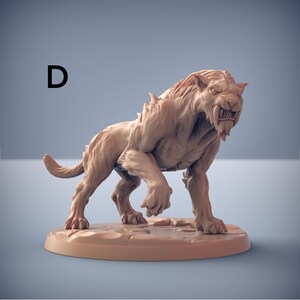 Smilodon, Saber-tooth Tigers, Sized Large for Dungeons and Dragons 5e ...