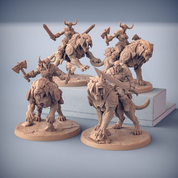 Saber-toothed Tiger Barbarian Riders Sized Large for Dnd 5e - Etsy