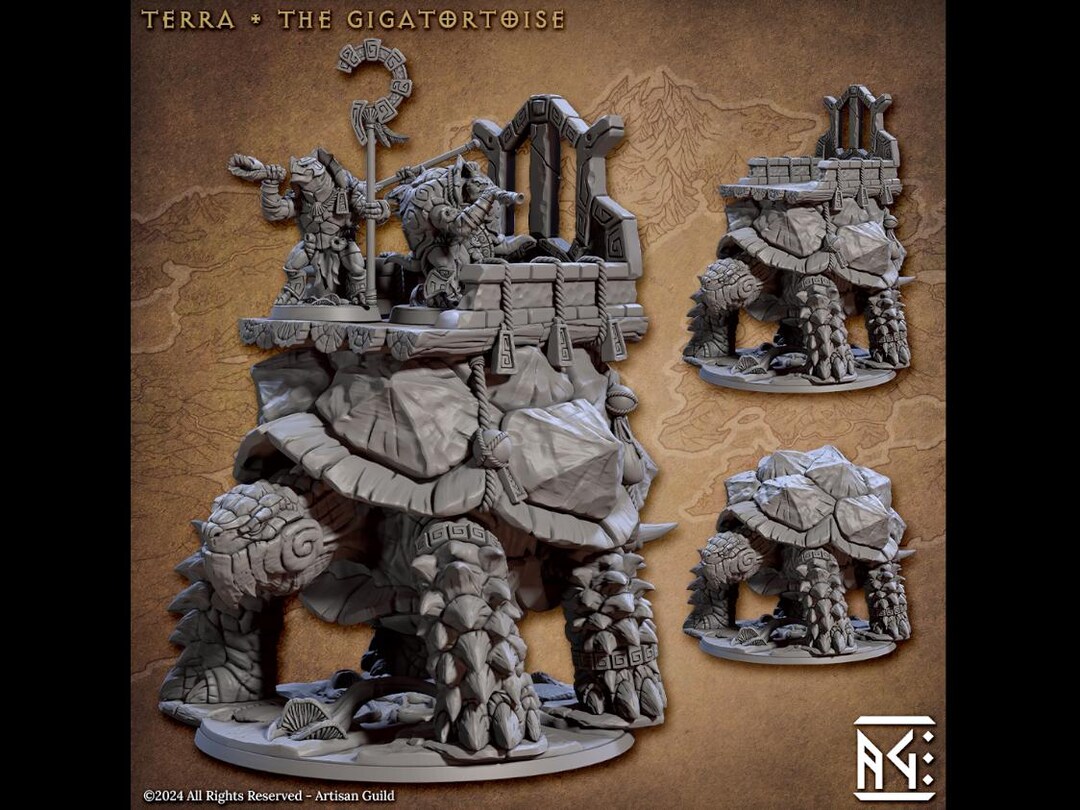 Giant Riding Tortoise, Sized Gargantuan (100mm) for Dnd 5e - Etsy