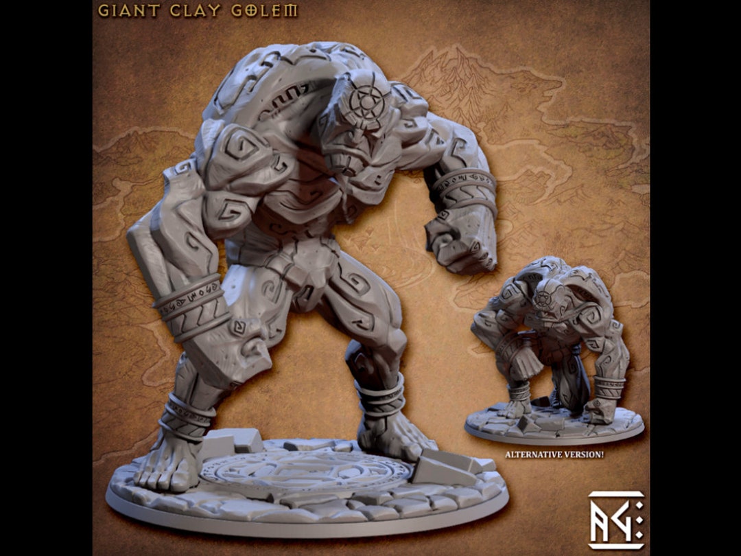Stone or Clay Golem, Sized Huge or Large for Dnd 5e - Etsy