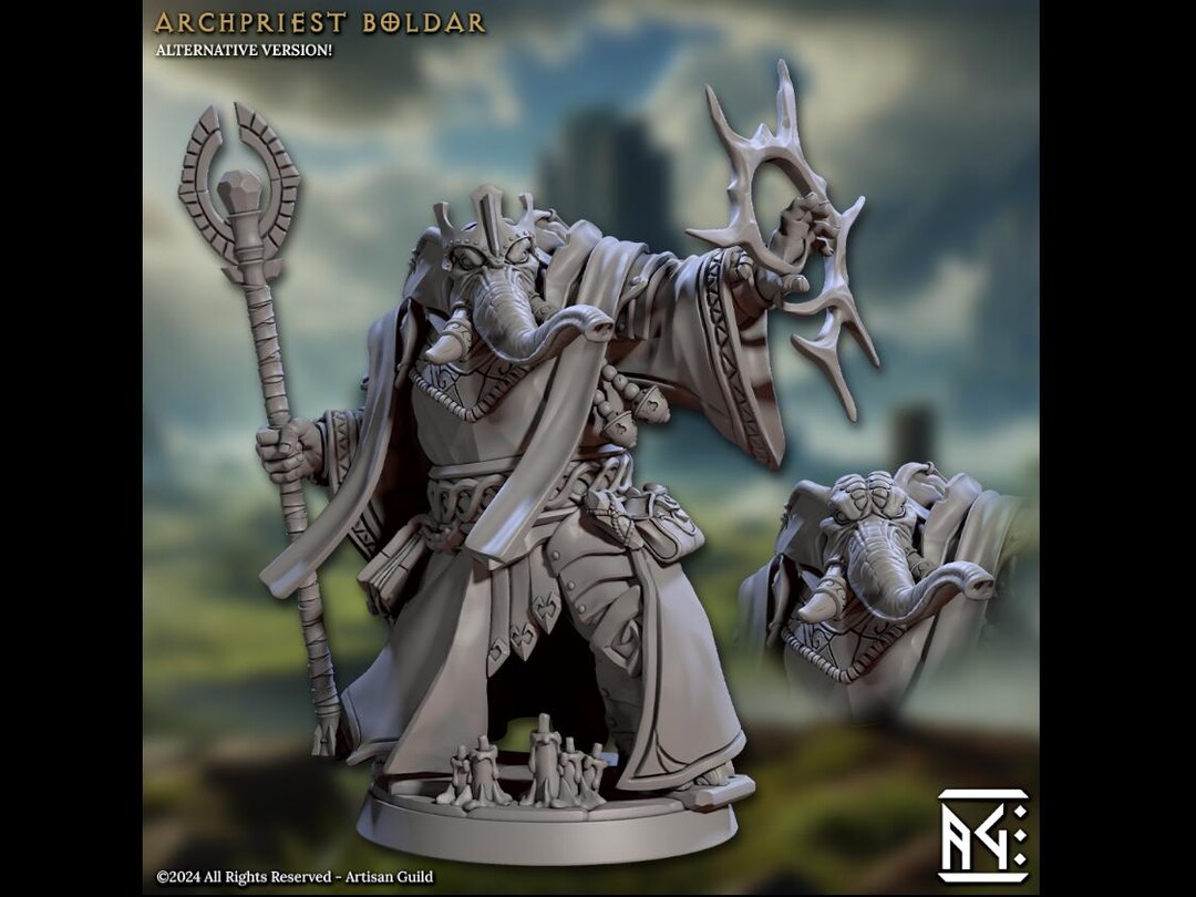 Archpriest Boldar Loxodon Cleric, Sized for Dnd 5e - Etsy
