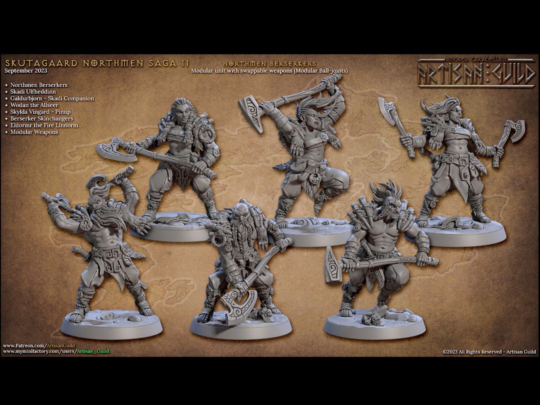Viking Northmen Human Raiders- Sized Medium for Dnd - Etsy