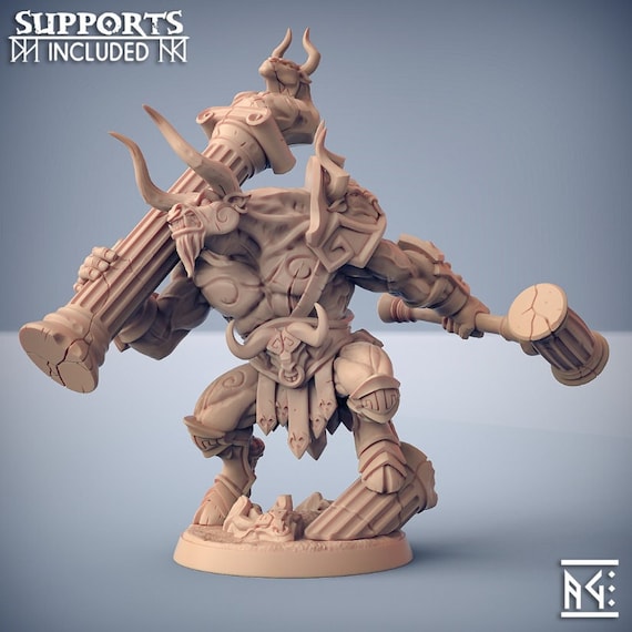 Large Sized Minotaur Miniature for Dungeons and Dragons 5e - Etsy