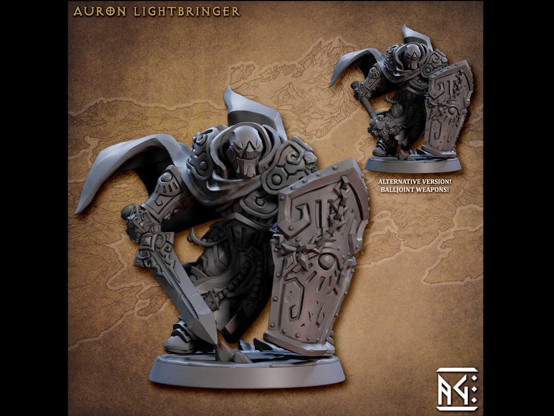 Auron Lightbringer the Paladin Warforged Golem Simulacra Sized for Dnd ...