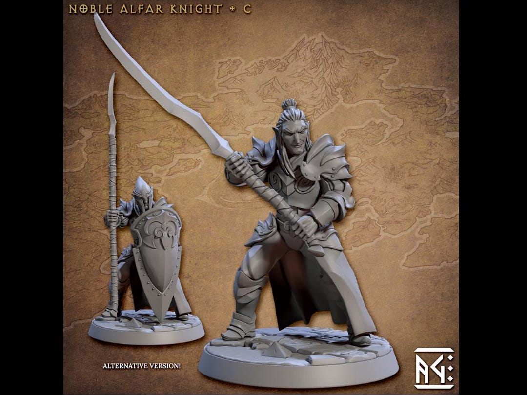 Noble Elf Knight C- Sized Medium for Dungeons and Dragons 5e - Etsy