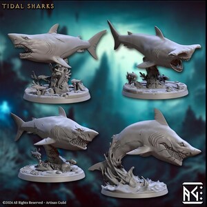 Sharks!! 4 Variations - Sized for Dungeons and Dragons 5e - Etsy