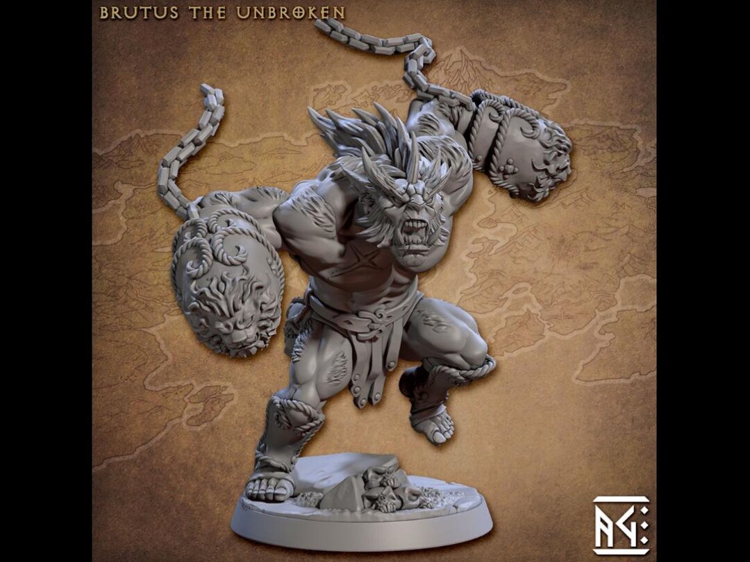 Gladiator Bugbear Brutus the Unbroken, Sized Medium for Dungeons and ...