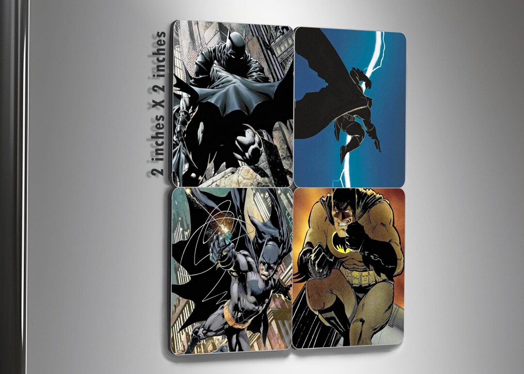 4 Mags BATMAN MAGNETS 4 2x2 Inches the Dark Knight Rises Comic Art - Etsy