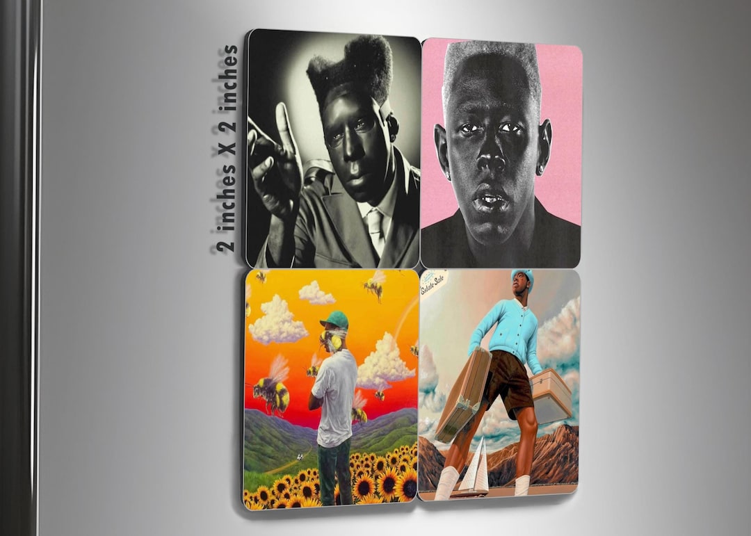 4 Mags TYLER the Creator Magnets 4 2x2 Inches Art From Chromakopia Igor ...