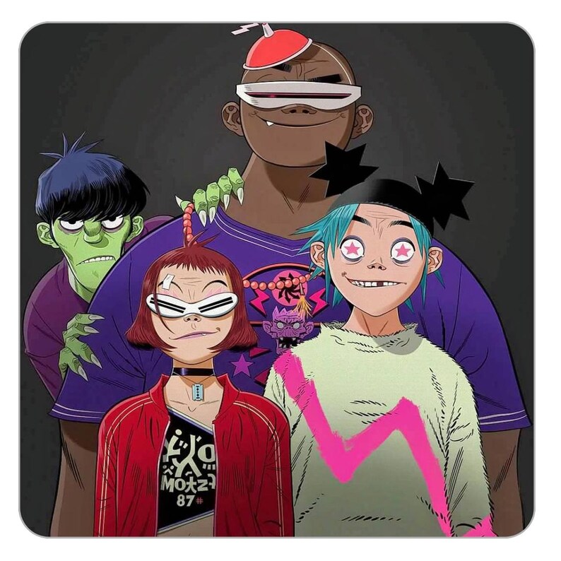 4 Mags GORILLAZ MAGNETS 4 2x2 Inches Art From Phase 4 Gorillaz 2D ...