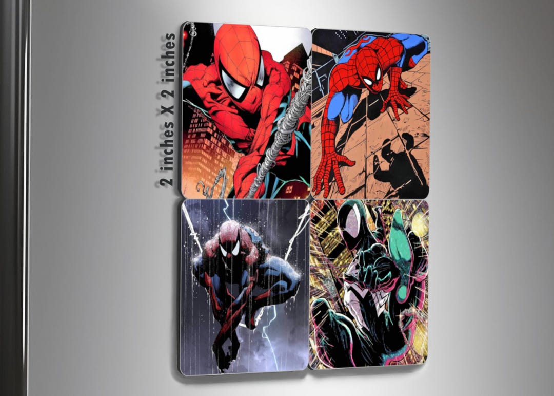 SPIDERMAN MAGNETS 4 2x2 Inches Art From Marvel Ultimate Comics - Etsy