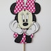 Cake Topper Minnie Mouse Hot Pink and White Polka Dot or - Etsy