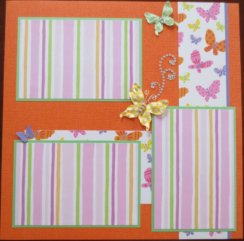 Butterfly Friends 12X12 Two Page Premade Scrapbook Layout - Etsy