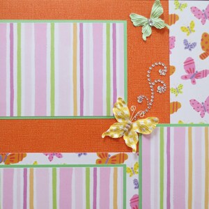 Butterfly Friends 12X12 Two Page Premade Scrapbook Layout - Etsy