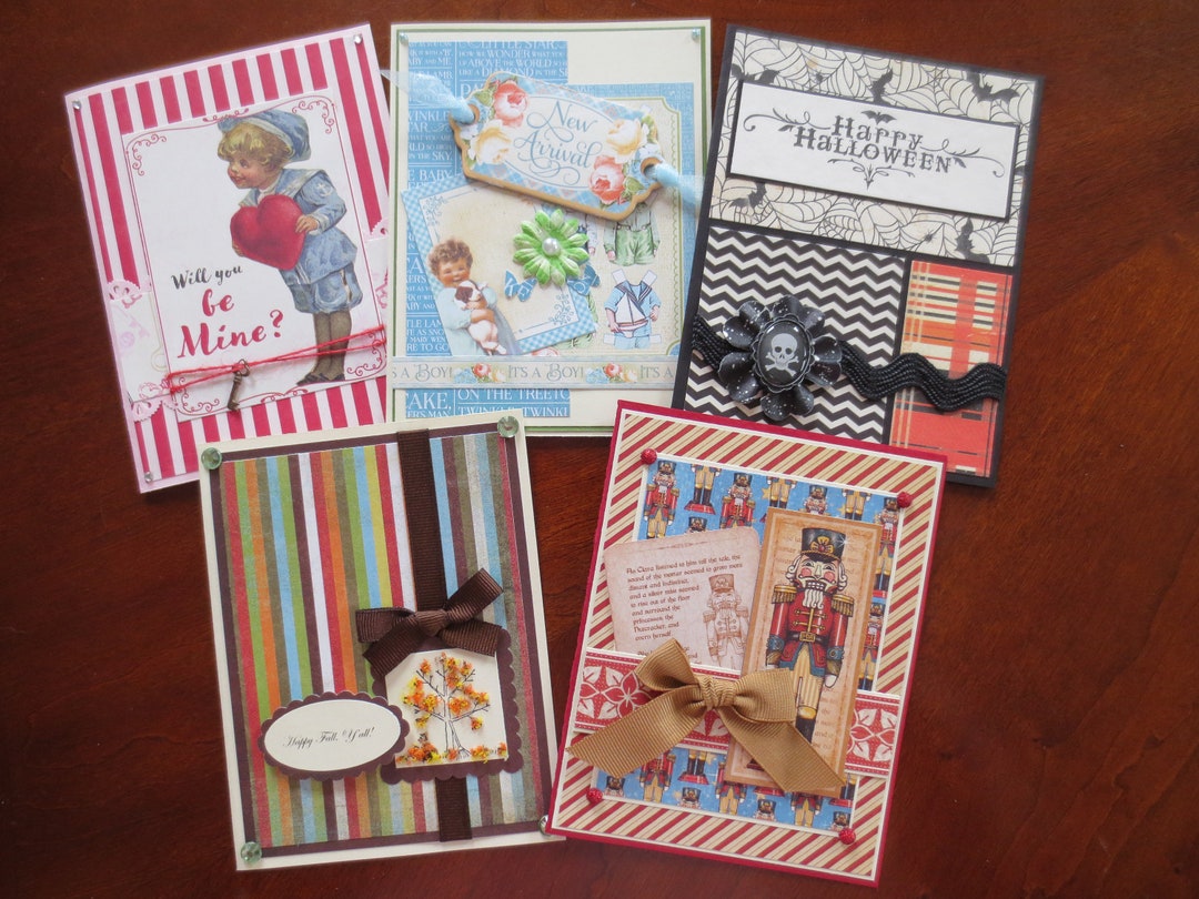 A Year Worth of Cards - Handmade Card Kit - All Occasions Card Pack ...
