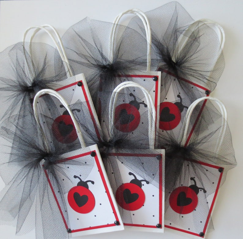 Ladybug - Love Bug - Birthday - Baby Shower - Party Favor Bags - Small ...