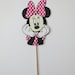 Cake Topper Minnie Mouse Hot Pink and White Polka Dot or - Etsy