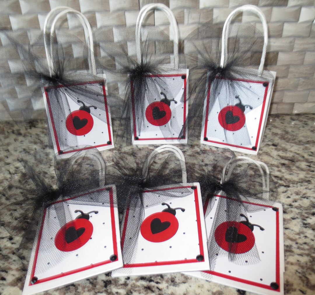Ladybug - Love Bug - Birthday - Baby Shower - Party Favor Bags - Small ...
