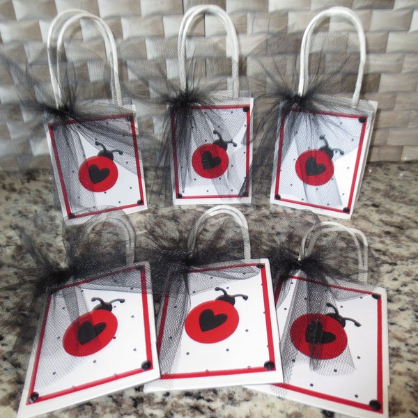 Ladybug Favor Bags - Etsy