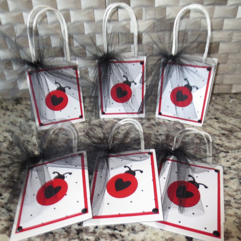 Ladybug Favor Bags - Etsy