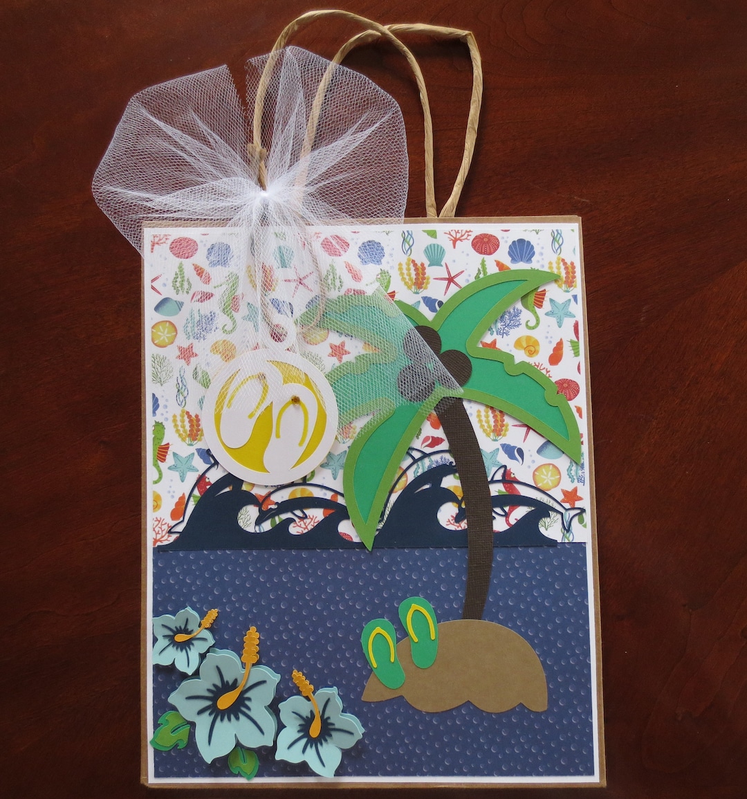 Beach - Tropical - Large Gift Bag - Party Favor Bag - Hostess Gift ...