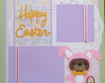 Easter 12x12 Premade Scrapbook Page - Etsy