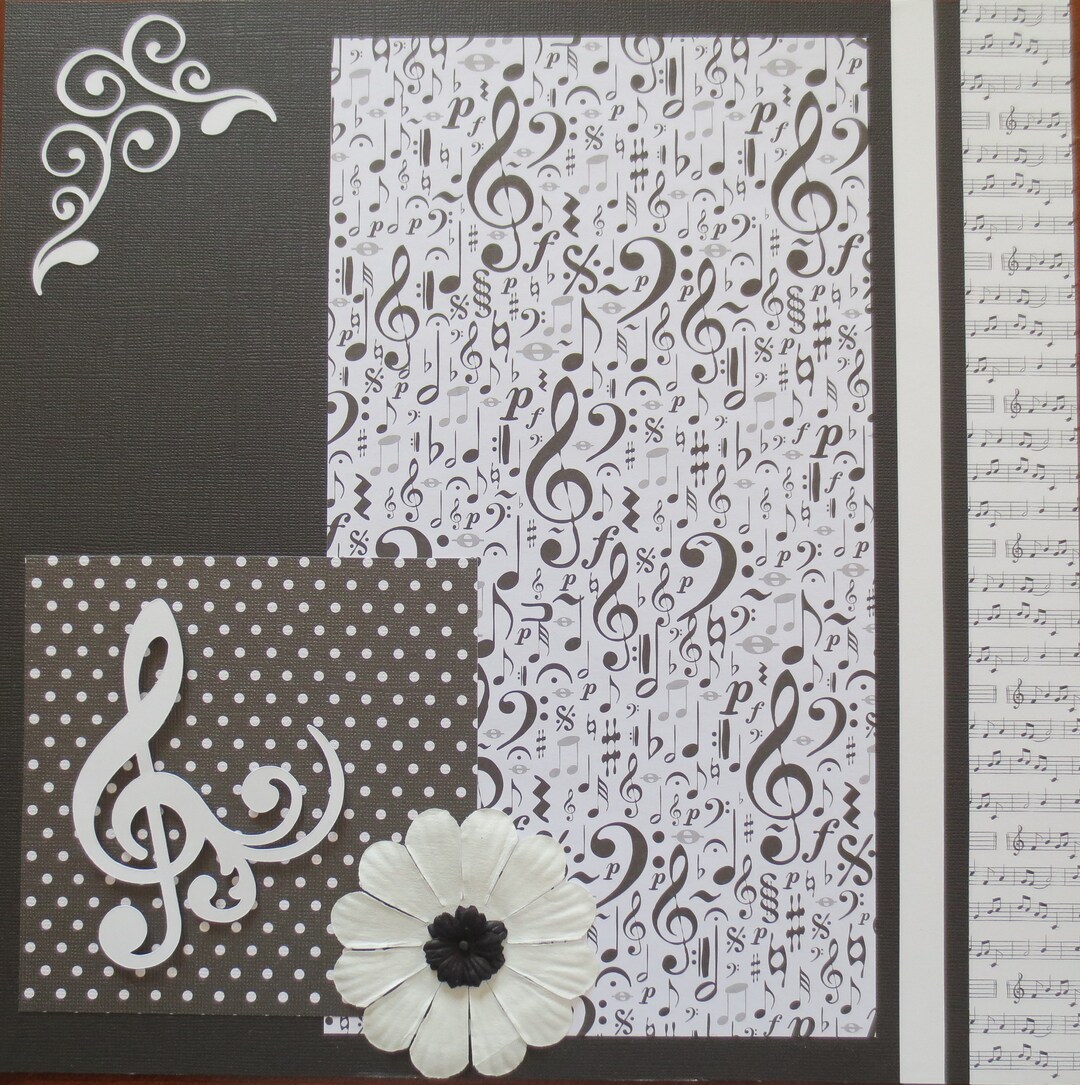 The Gift of Music - Band - Choir - Double Page Scrapbook Layout - 12X12 ...