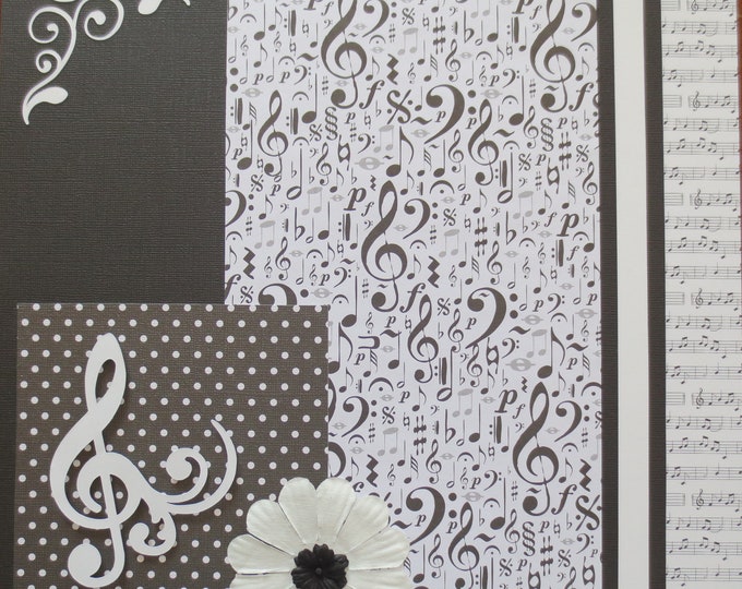 The Gift of Music - Band - Choir - Double Page Scrapbook Layout - 12X12 ...