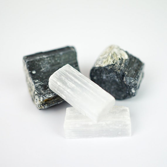 Home Protection Crystal Kit Black Tourmaline & Selenite to - Etsy Australia