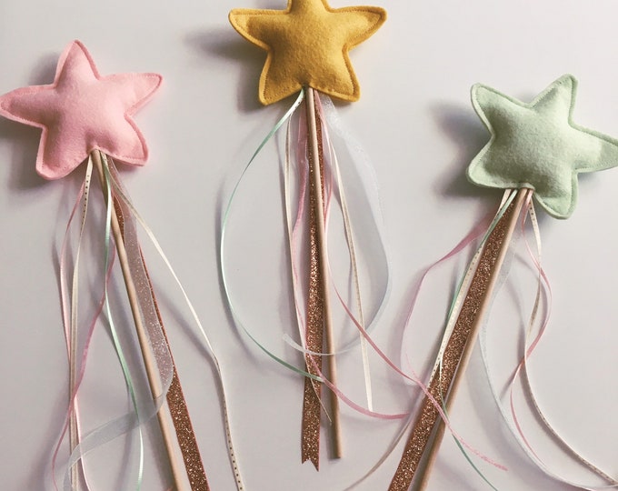 Magic Wand, Shooting Star, Wand for Imaginative Play, Felt Magic Star ...
