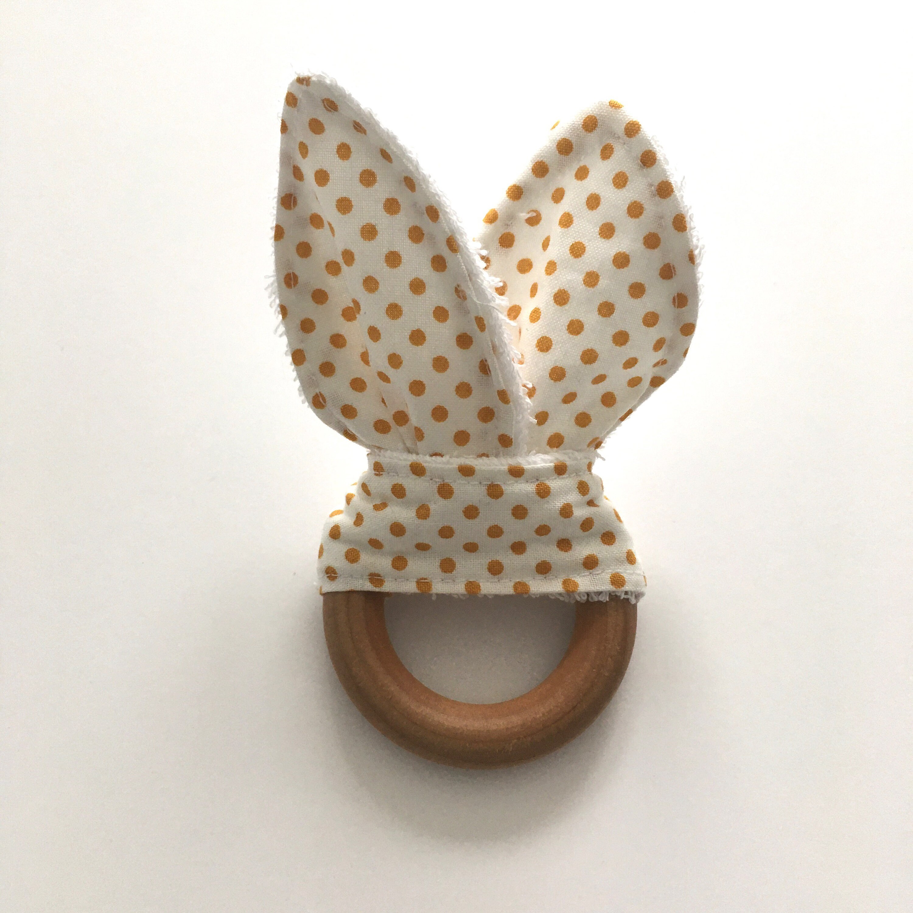 Cotton Terry Cloth Teethers With Organic Natural Wood Rings, Teething ...