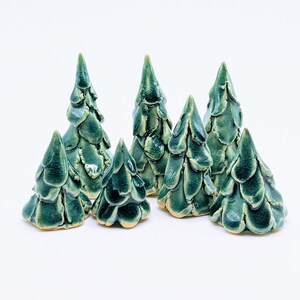 Mini Clay Tree, Small Holiday Trees, Evergreen Christmas Miniature ...