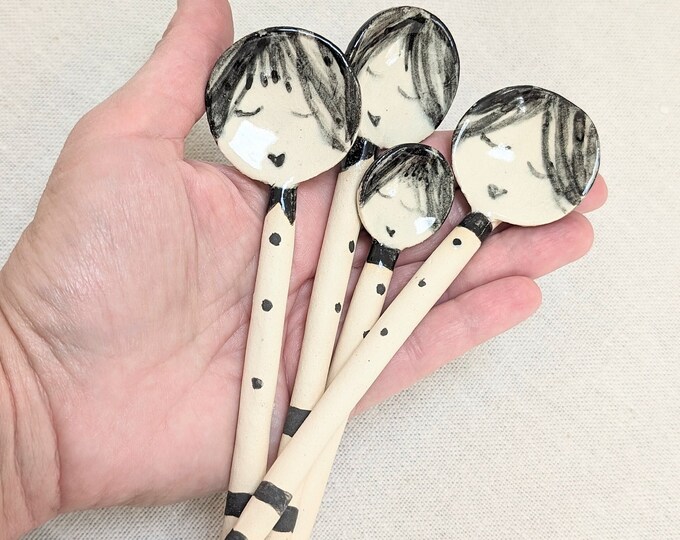 Handmade Ceramic Spoons Pottery Spoon Kitchen Housewarming Gift Kitchen ...