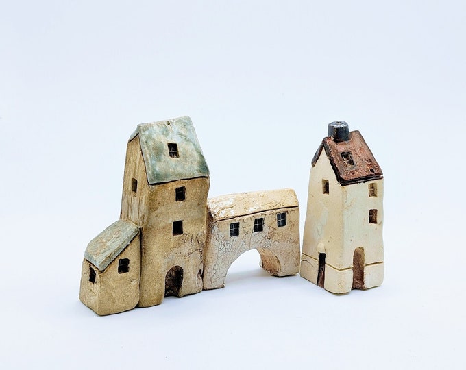Pottery Houses, Small Houses, Tiny Clay House, Terrarium Decor, Mini ...